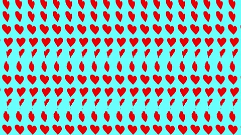 Red Heart shape Moving wave animation mo... | Stock Video | Pond5