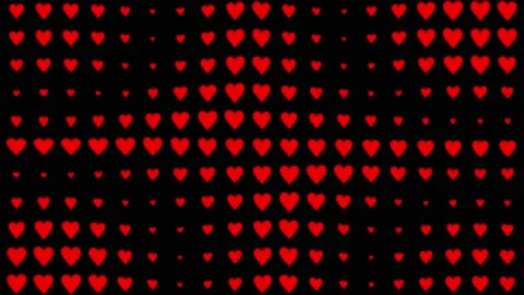 Red Heart shape Moving wave animation mo... | Stock Video | Pond5