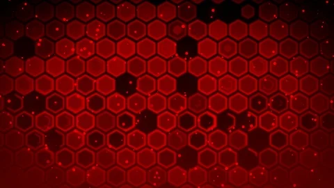 Red hexagon scale animation video backgr... | Stock Video | Pond5