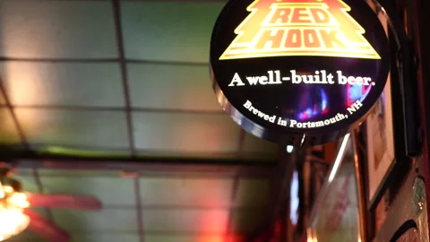 RED HOOK BEER SIGN | Stock Video | Pond5