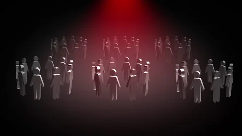 red human symbol silhouette icon communi... | Stock Video | Pond5