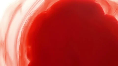 Red ink clouds in water filmed on white ... | Stock Video | Pond5
