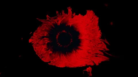 Red Ink drop splatter on black backgroun... | Stock Video | Pond5