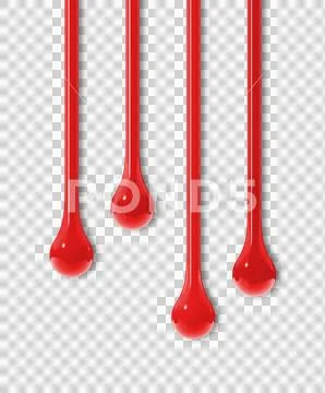 Red ink drops on transparent background: Graphic #237142153