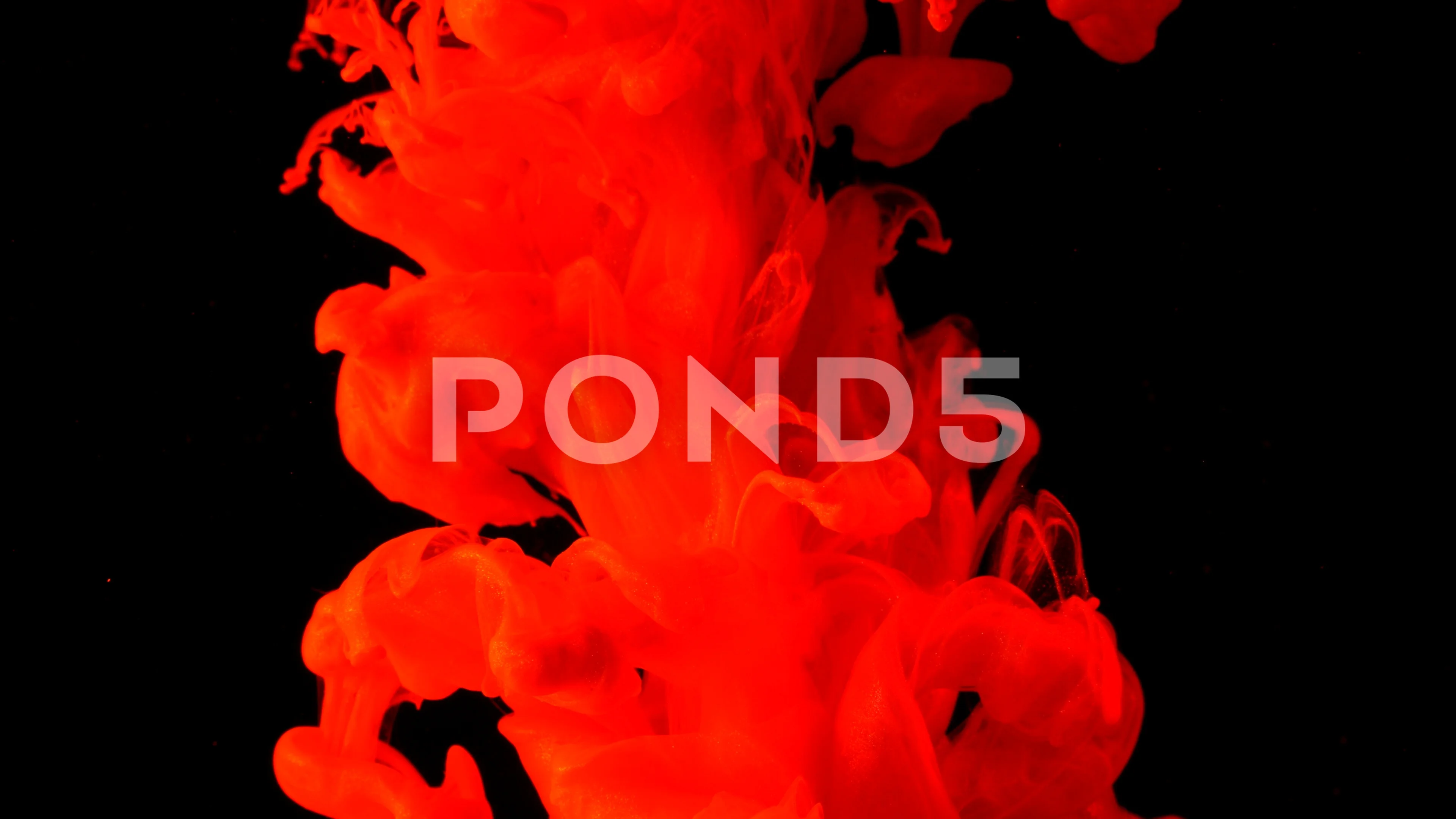 Red Ink In Water On Black