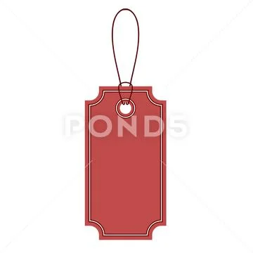 Red label tag design icon on white, stock vector illustration: Graphic ...