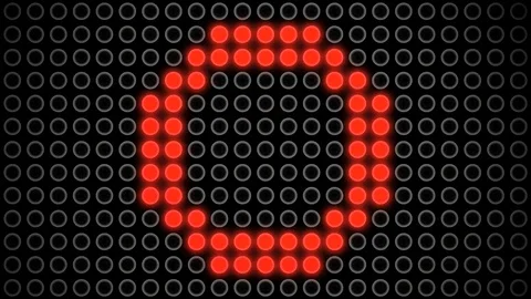 Red led dots screen | Stock Video | Pond5