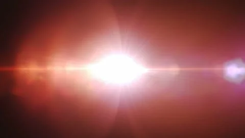 Red lens flares light on dark black back... | Stock Video | Pond5