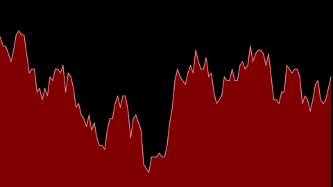 red line graph on black background chart... | Stock Video | Pond5