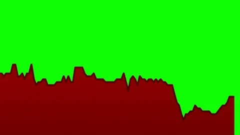 red line graph on green background chart... | Stock Video | Pond5
