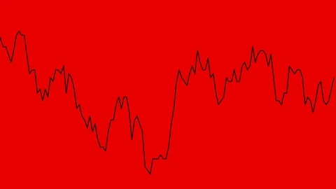 red line graph on red background chart o... | Stock Video | Pond5