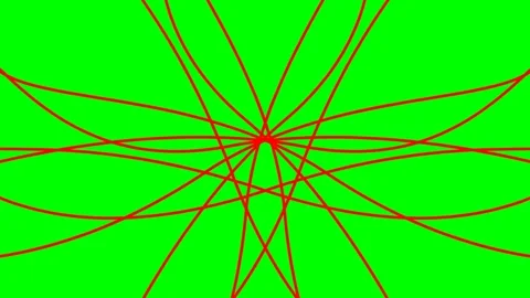 red lines symmetrical background green | Stock Video | Pond5