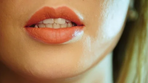 Woman Lips Talking Stock Footage ~ Royalty Free Stock Videos | Pond5