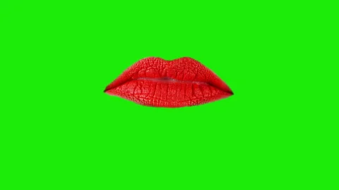Lips Green Screen Stock Video Footage | Royalty Free Lips Green Screen ...