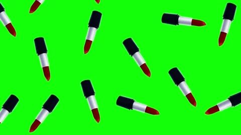Red Lipstick Green Screen 4k animation. ... | Stock Video | Pond5