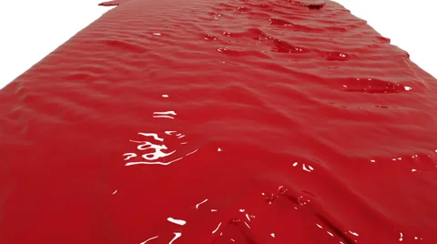 Red Liquid Pouring Transparent Background Stock Video Footage | Royalty ...