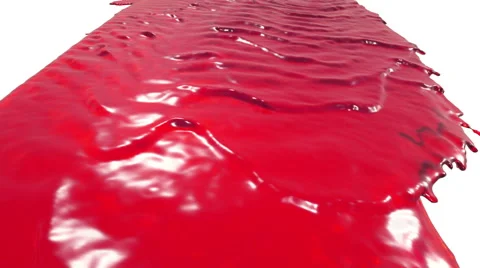 Red Liquid Pouring Transparent Background Stock Video Footage | Royalty ...