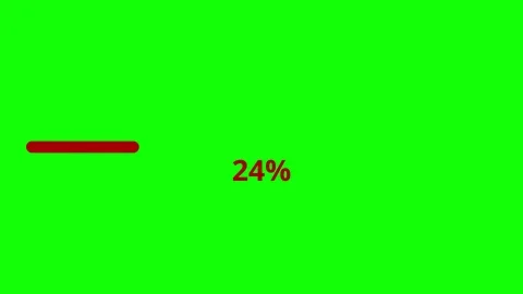 Red loading bar with green screen backgr... | Stock Video | Pond5
