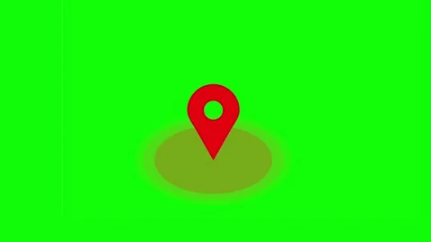 Red Location Pin pointer on Map animated... | Stock Video | Pond5