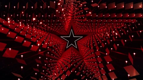 Red Magic star Background in Loop, stage... | Stock Video | Pond5