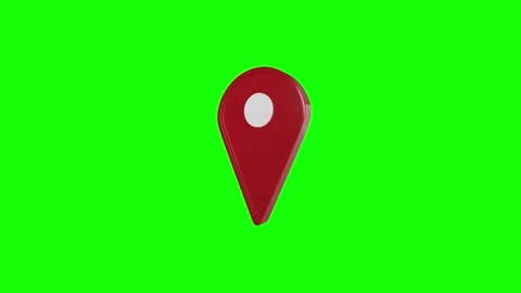 Red Map Pin Location Icon 3D Spinning Ro... | Stock Video | Pond5
