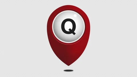 Red Map Pointer - Alphabet Map Pin - Map... | Stock Video | Pond5