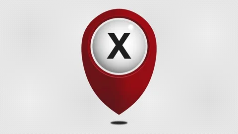 Red Map Pointer - Alphabet Map Pin - Map... | Stock Video | Pond5