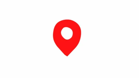 Red map pointer rotation (seamless loop ... | Stock Video | Pond5