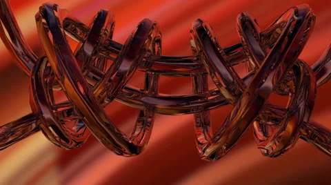 Red Metal Knot Looping Background | Stock Video | Pond5