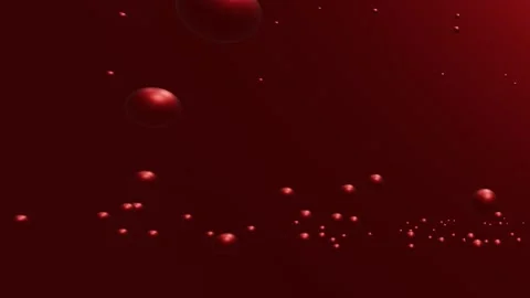 Red metallic 3d ball particles floating ... | Stock Video | Pond5