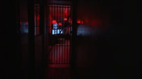 Red monitoring cctv room | Stock Video | Pond5