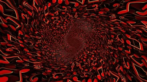 Red Musical Notes on the Tunnel Walls An... | Stock Video | Pond5
