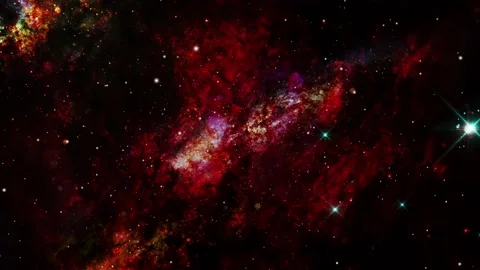 red nebula clouds that form and develop ... | Stock Video | Pond5