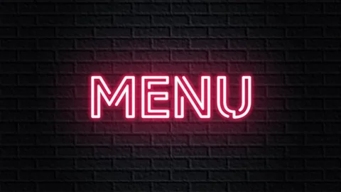 Menu Neon Stock Video Footage | Royalty Free Menu Neon Videos | Pond5