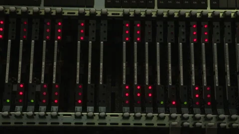 Red network connection indicators. Serve... | Stock Video | Pond5