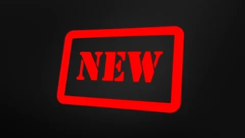 Red "NEW" Sign Blinking Light on Black S... | Stock Video | Pond5
