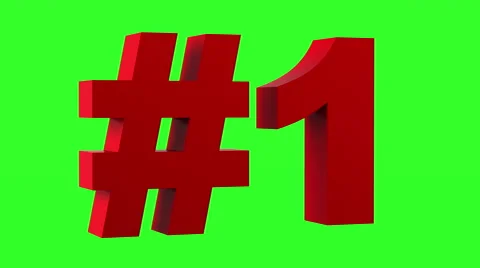 red number one loop rotate on green chro... | Stock Video | Pond5