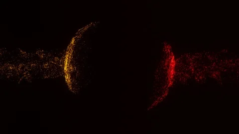 Red Orange Particles Sphere Circle Intro... | Stock Video | Pond5