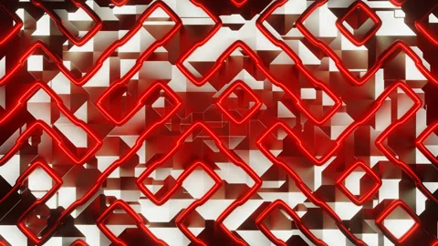 Red Pipes on White Background Loop Anima... | Stock Video | Pond5