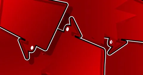 Red pop art speech bubbles background on... | Stock Video | Pond5