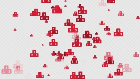 Red prize pedestal icon looping up on wh... | Stock Video | Pond5