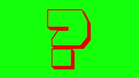 Red question mark animation on green bac... | Stock Video | Pond5