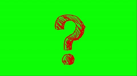 Red Question Mark - Green Screen 03 | Stock Video | Pond5
