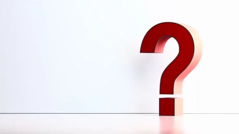 Red question mark on white background | Stock Video | Pond5