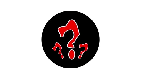 Red question marks animated on a black c... | Stock Video | Pond5