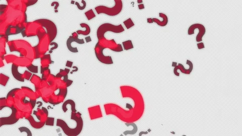 Red question marks sign moving right on ... | Stock Video | Pond5