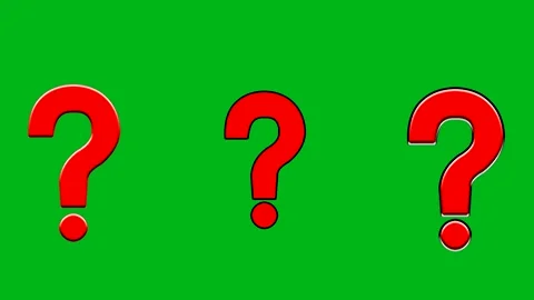 Red question symbols green screen motion... | Stock Video | Pond5