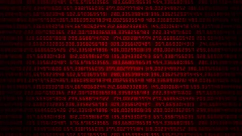 Red Random Numbers Screen VJ Loop Backgr... | Stock Video | Pond5