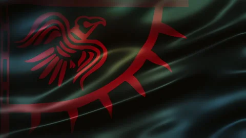 Red Raven Banner on black background, fr... | Stock Video | Pond5