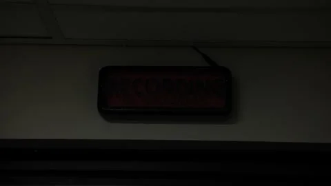 Red recording light at a music studio sw... | Stock Video | Pond5